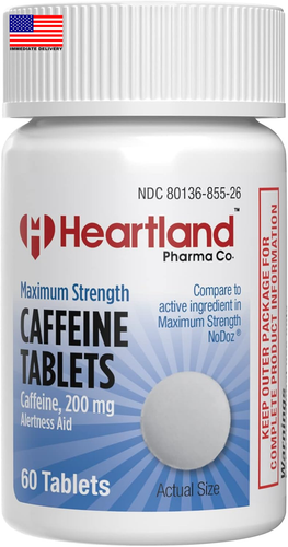 Caffeine 200Mg Maximum Strength Alertness Aid Tablet - Stay Awake ...