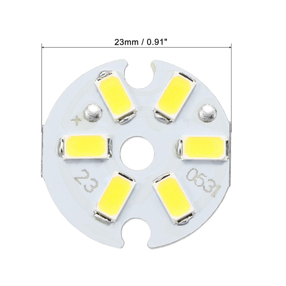 10Pcs COB LED Light Chip Bead 3W 120lm 6000-6500K 23mm 9-11VDC White | eBay