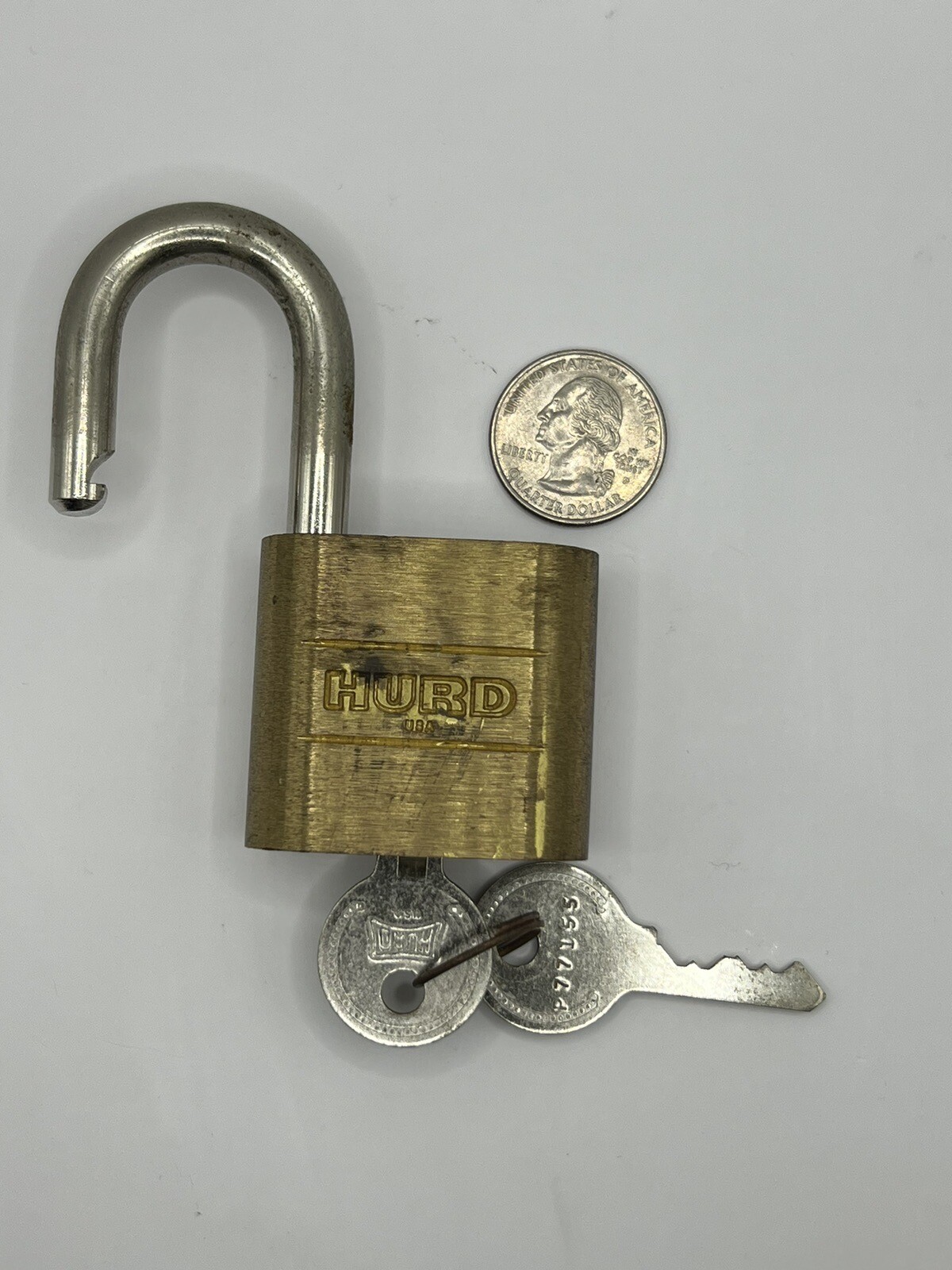Vintage Brass Hurd USA Lock Padlock | eBay