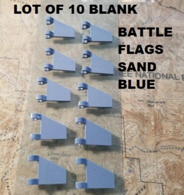 LEGO Minifigure Flags Two Clips Trapezoid 10 Sand Blue Battle Gear ...