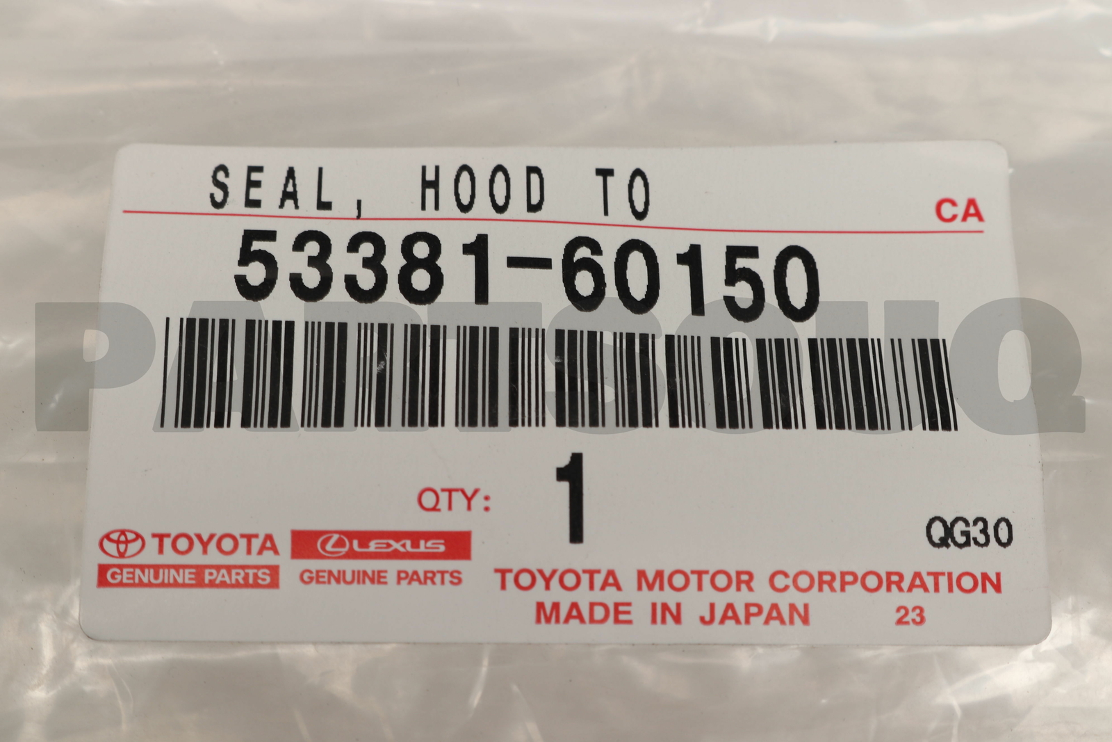 5338160150 Genuine Toyota SEAL HOOD TO 53381-60150 | eBay