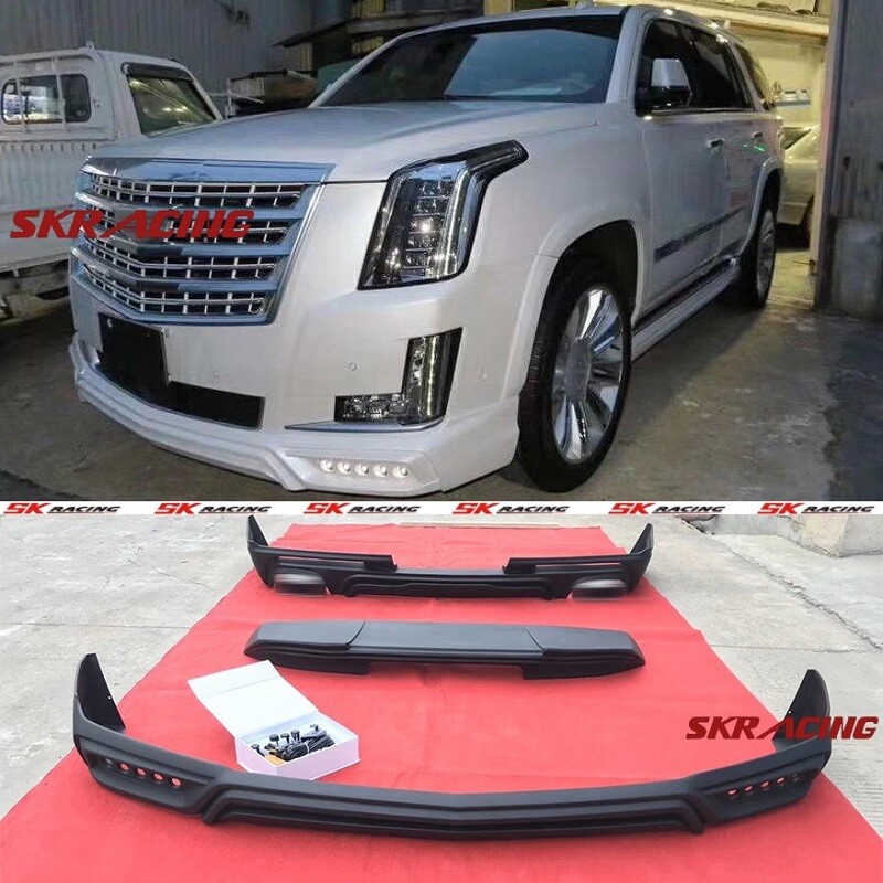 2015-2020 Cadillac Escalade Front Rear Lip Bumper Diffuser Roof Wing ...