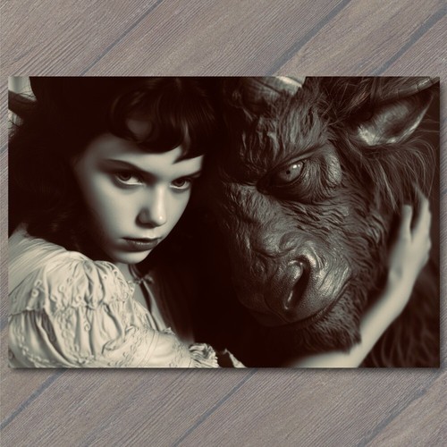 11x17" Girl Monster Weird Creepy Imaginary Friend Nightmare Scary ...