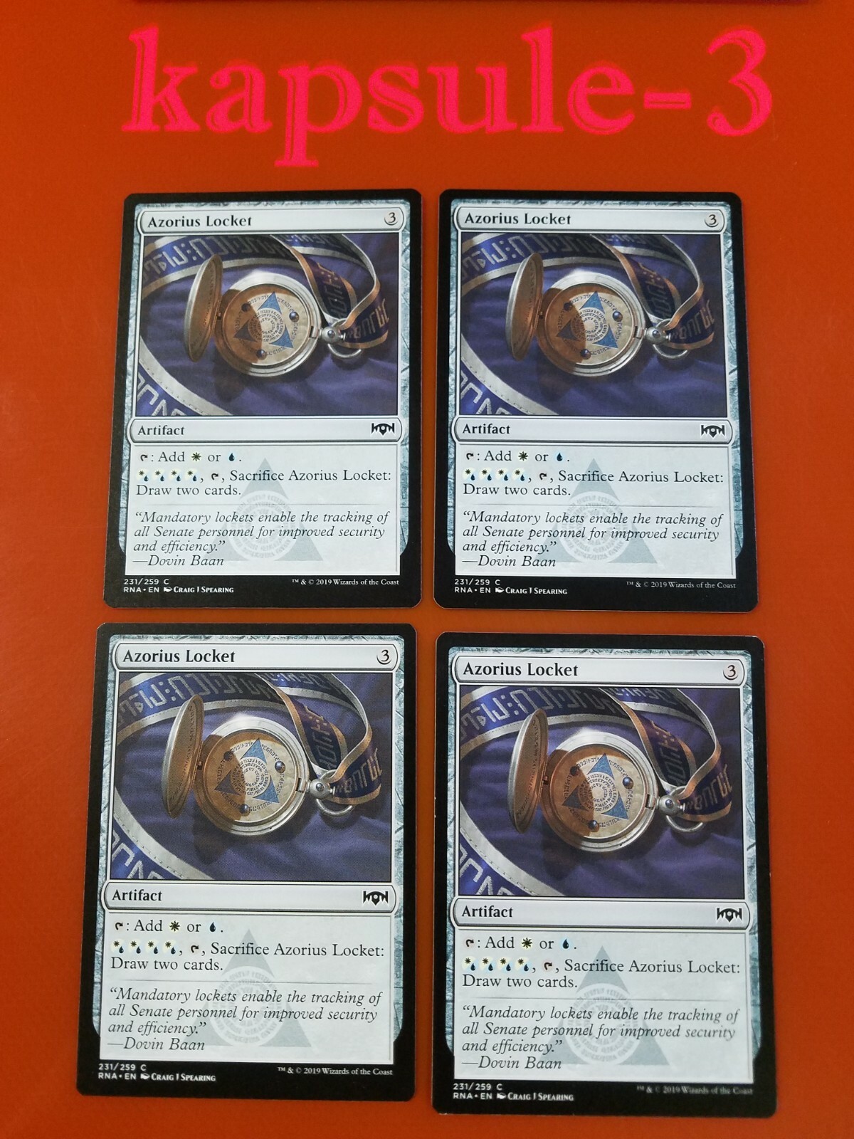4x Azorius Locket (LP-NM) | Ravnica Allegiance | MTG Magic Cards | eBay