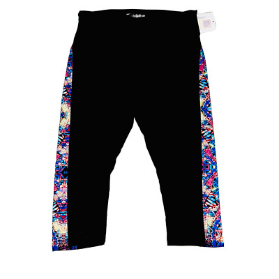 NWT LulaRoe Jade Size Medium Workout Athletic Yoga Capri Mosaic Tribal ...
