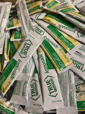 200 Packets True Lemon Original Lemonade Drink Mix Made From Real Lemon ...