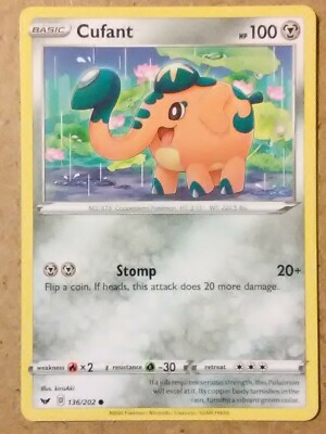 Pokémon TCG Cufant Sword & Shield Base Set 136/202 Regular Common | eBay