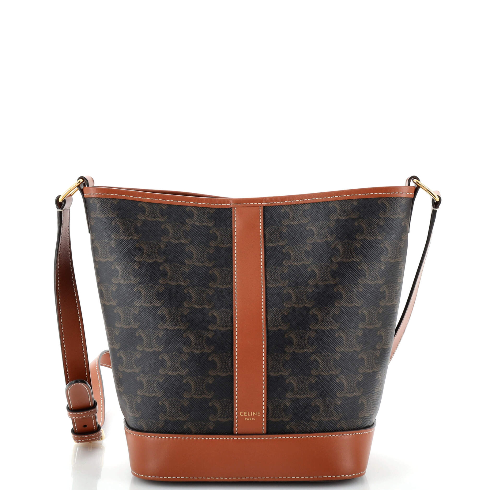 Celine Bucket Bag Triomphe Coated Canvas Small - Gem