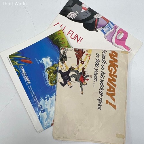 Vintage Lot of 3 Disney One Sheet Movie Posters 60s 70s 80s Theatrical ...