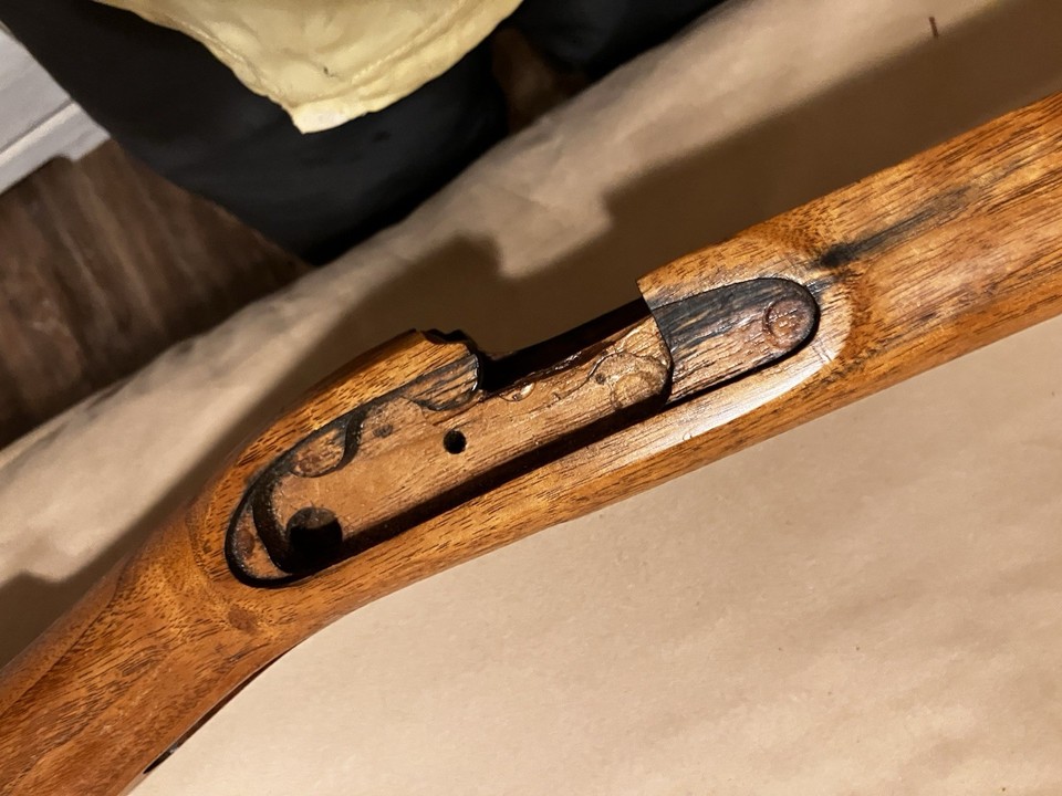 Thompson Center Hawken Walnut Wood Stock & Brass Butt, Patch box, Nose ...