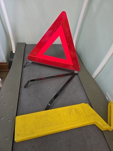 folding metal AA car lorry Emergency Hazard Advance Warning Triangle ...