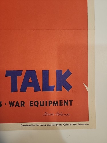 Original Ww2 Propaganda Poster Award For Careless Talk | eBay
