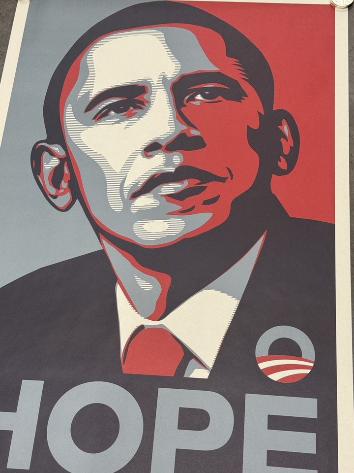 Shepard Fairey Obama Hope Art Print Signed 2008 Obey Giant Paster 24 X ...