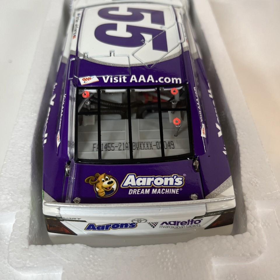 #55 Brian Vickers Aaron’s Xarelto Promo 1:24 Scale Diecast Stock Car LE ...