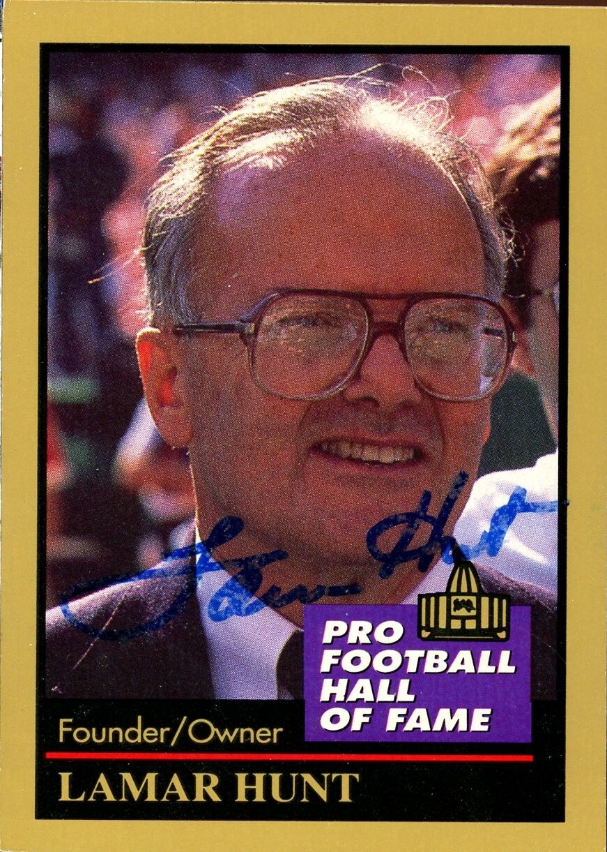 1991 LAMAR HUNT Signed Card autograph auto CHIEFS SUPER BOWL OWNER | eBay