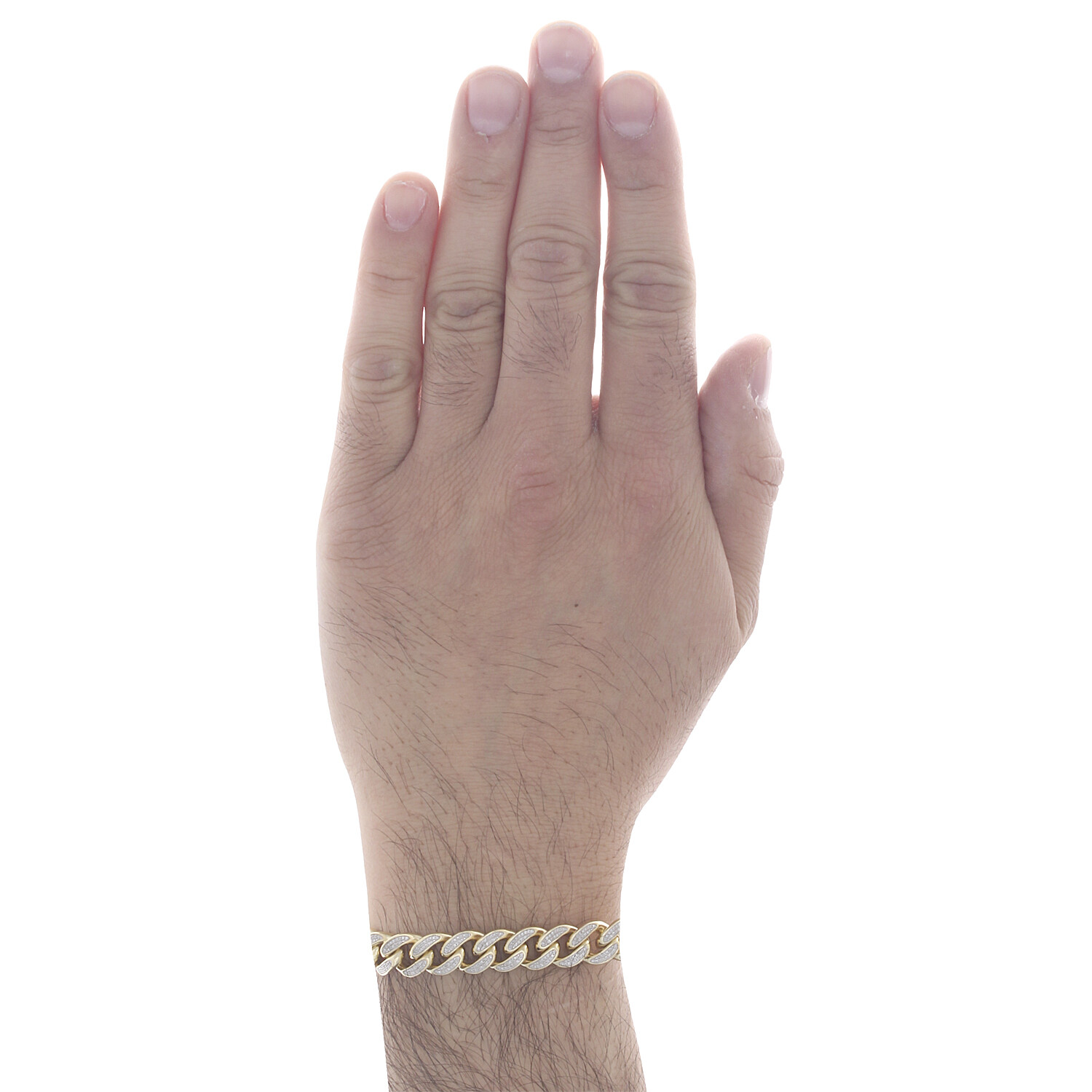 10K Yellow Gold Diamond Box Clasp Lock Miami Cuban Link Bracelet 10mm ...