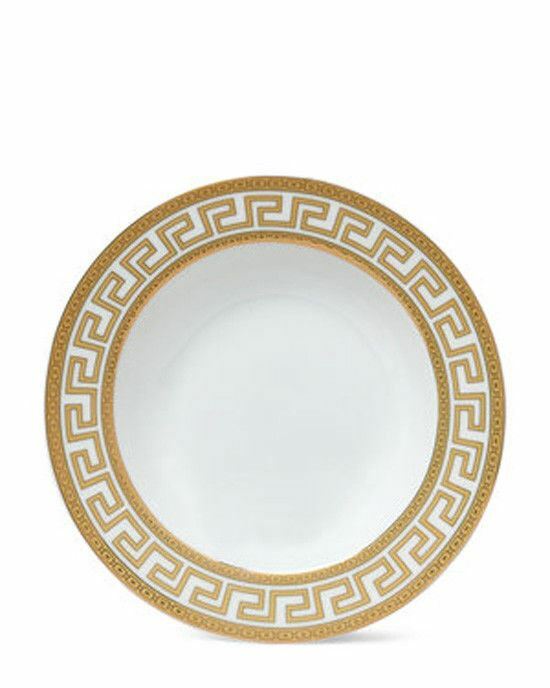 20 Piece Athena Gold Greek Key Bone China Dinner Serving Dish Set for 4 ...