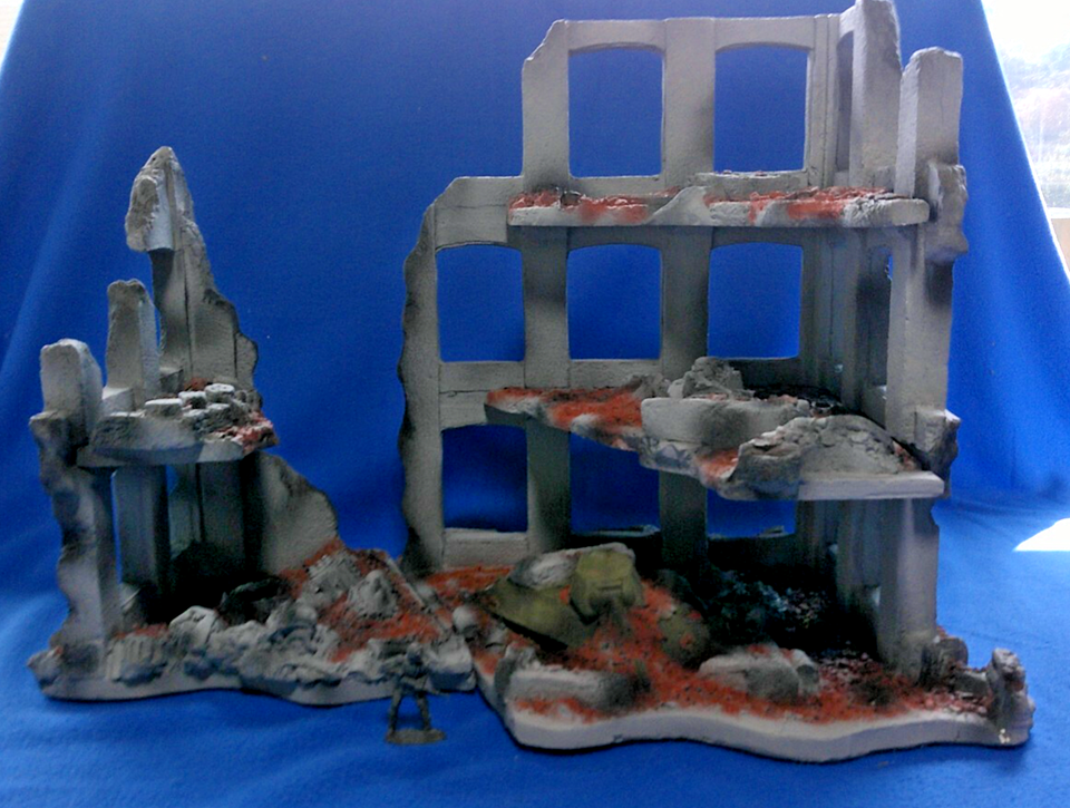 Classic Toy Soldiers, WWII Stalingrad Battle Damaged Factory Building ...