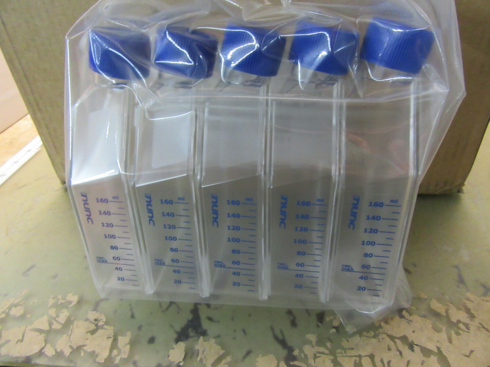 bag of 5x thermo nunc 156499 nunclon easy filter culture flasks [4*S-30 ...