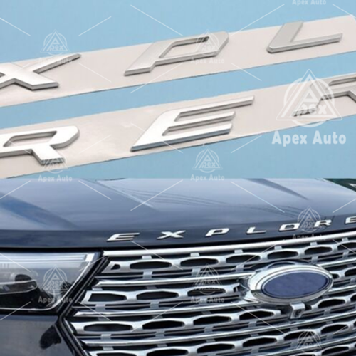 3D Matte Chrome Front Hood Letters Emblem Fit For Explorer 2011-2019 ...