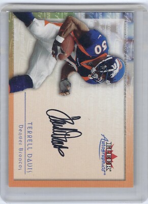 2000 Fleer Autographics Terrell Davis On-Card Autograph Denver Broncos ...