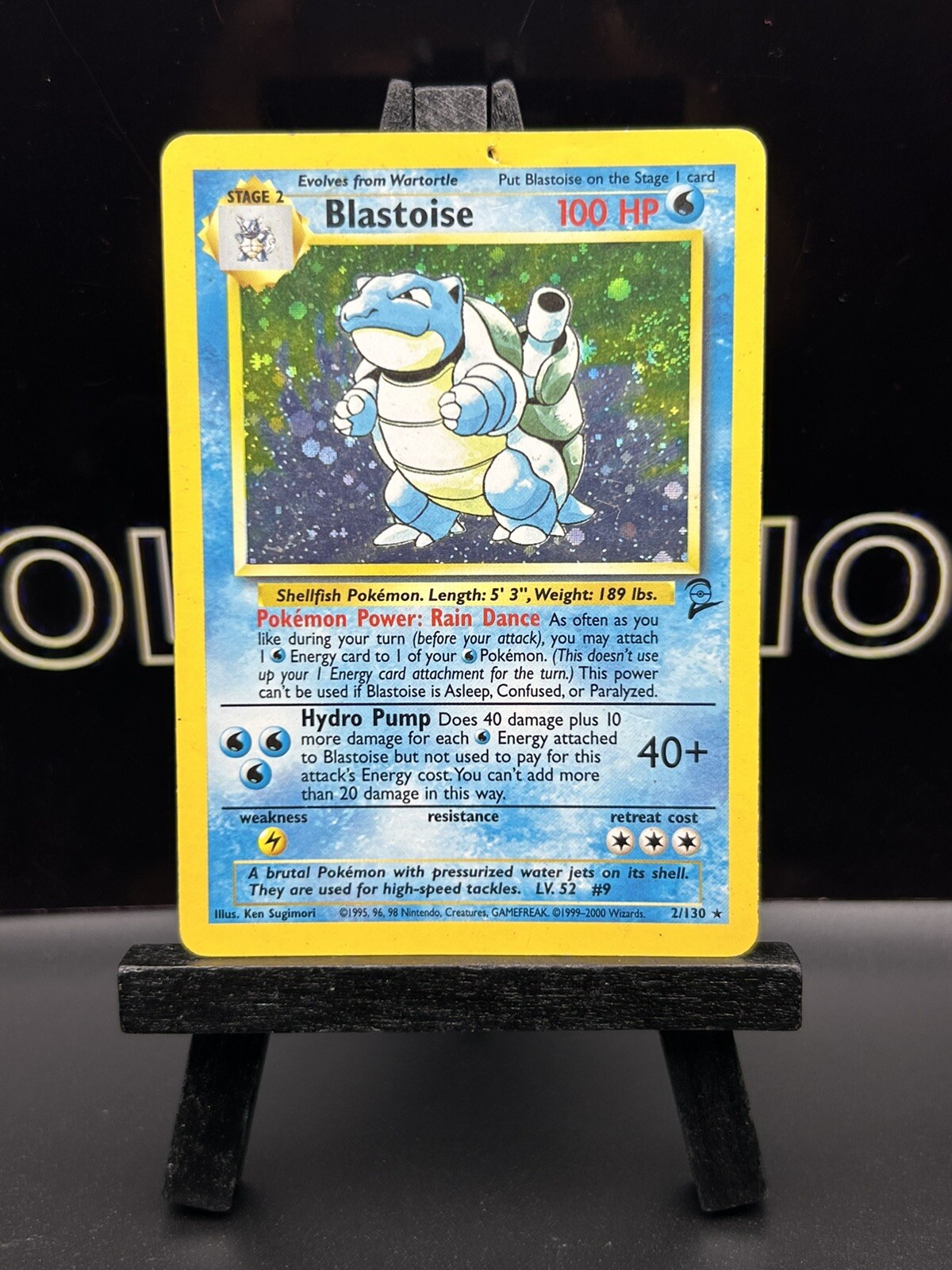 Pokemon Card - Blastoise - Base Set 2 2/130Holo Rare Tcg Wotc SWIRL HP ...