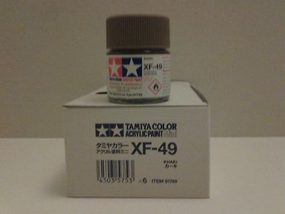 Tamiya Acrylic Paint XF-49 Flat khaki. 10ml Mini. | eBay