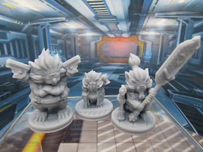 Furry Alien Fuzzies Trio Mini Miniature Scatter Terrain Scenery 3D ...