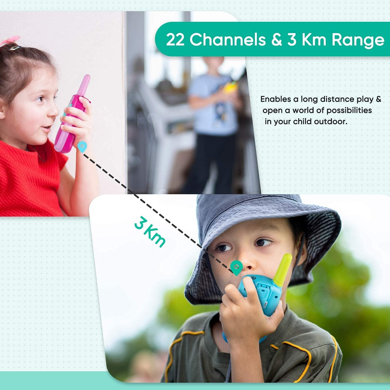 Obuby WT1-3 Two-Way Radio Walkie Talkies for kid Gift Toy for sale ...