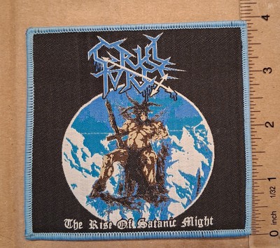 Cruel Force The Rise Of Satanic Might Light Blue Border Woven Patch | eBay