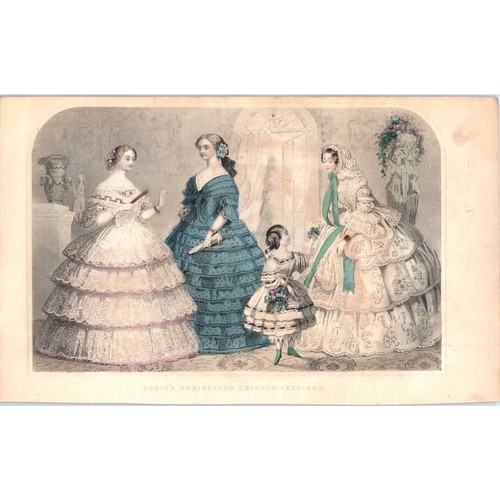 1857 Original Lady's Pre Civil War Fashion Plate Hand Tinted Engraving D19-2-2 | eBay
