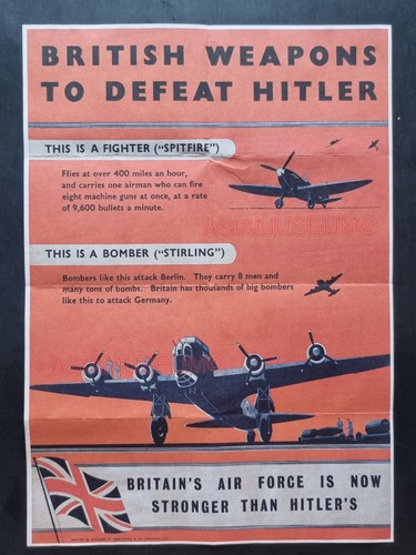 1943 WW2 USA AMERICA BRITAIN AIRFORCE WEAPONS AIRCRAFT PLANE PROPAGANDA ...
