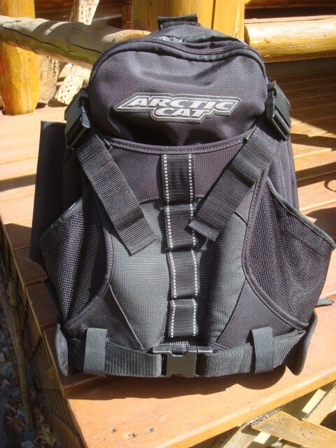 Black ARCTIC CAT Snowmobile ATV Backpack Bag - Gem