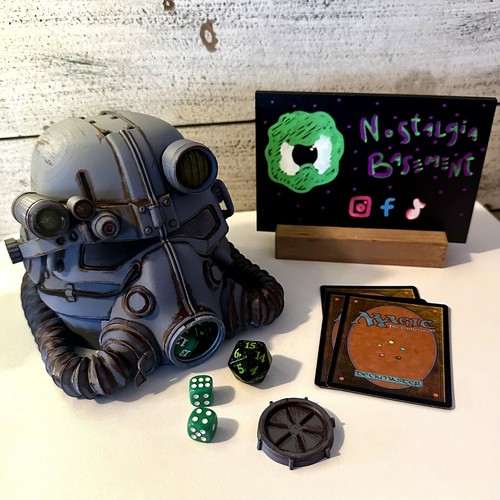 Fallout Helmet Deck Box / Dice Storage Hand Painted | MTG Lorcana One ...