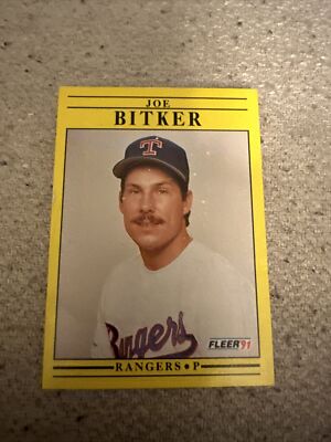 1991 Fleer Baseball Card Joe Bitker Texas Rangers #281 | eBay