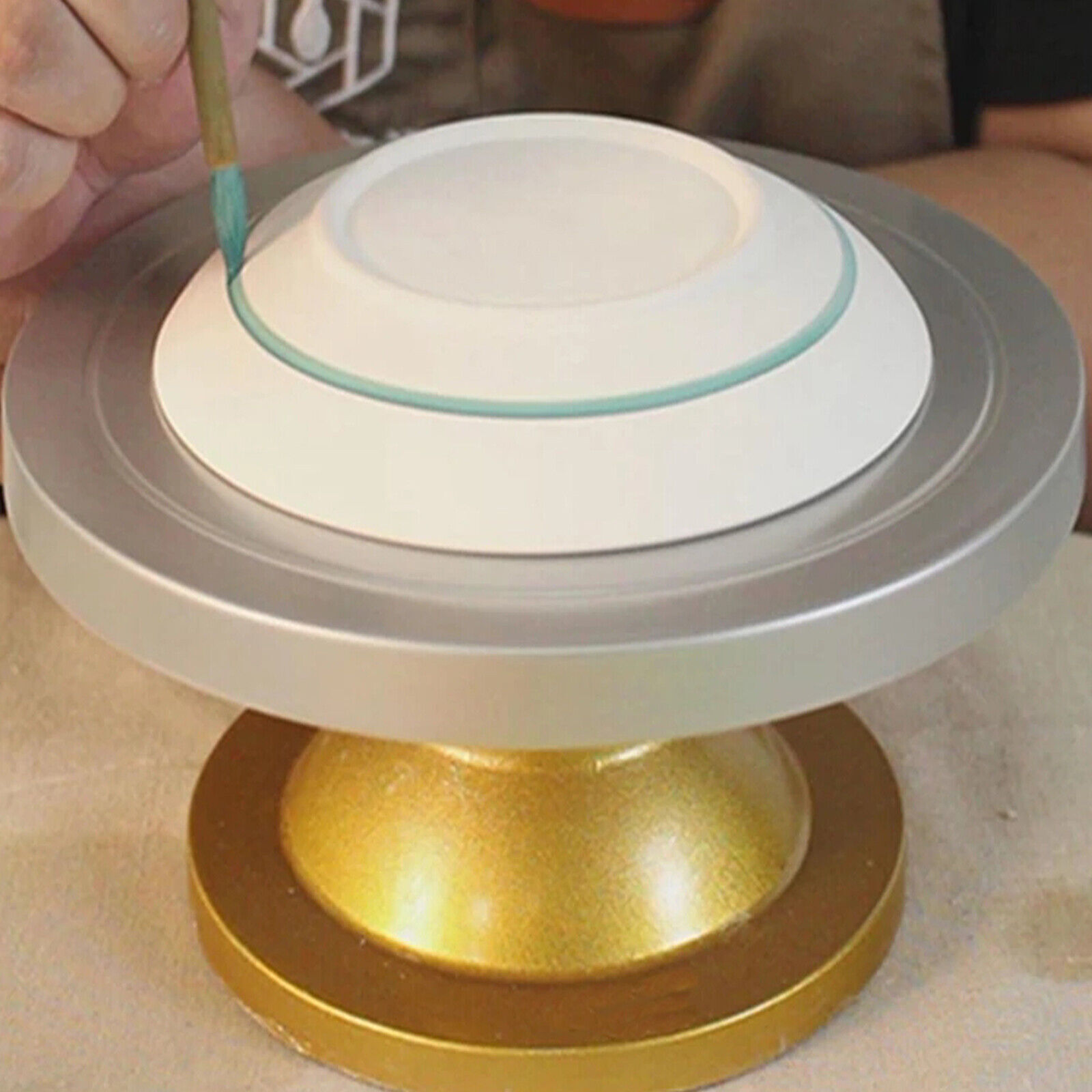 30cm Pottery Turntable Pottery Banding Wheel Carving Clay Manual ...