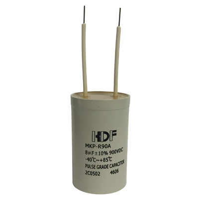 8uF 900vdc Pulse Grade Capacitor with 50mm leads suit electric fences ...