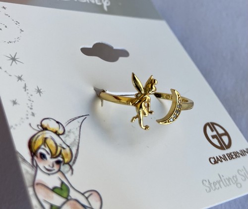 Disney Tinker Bell Sterling Silver Gold Plated Ring GoRgEoUs! | eBay