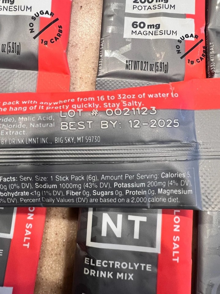 LMNT Electrolyte Drink Mix | Watermelon Salt | 30 Count - PACKETS ONLY ...