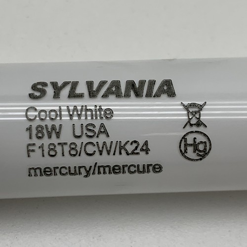 (4-Pack) Sylvania F18T8/CW/K24 Fluorescent 18W Lamp Light Bulb 24" Cool ...