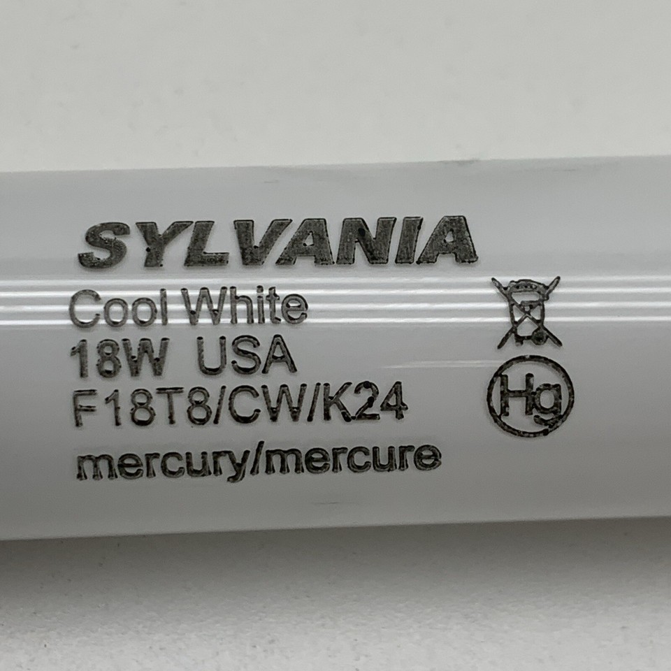 (4-Pack) Sylvania F18T8/CW/K24 Fluorescent 18W Lamp Light Bulb 24" Cool ...