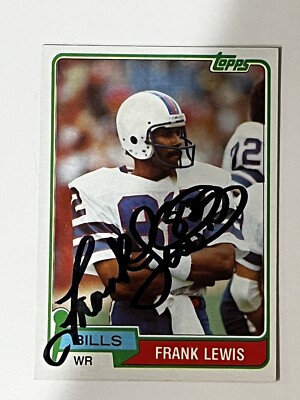 Frank Lewis Signed 1981 Topps Buffalo Bills Card | eBay
