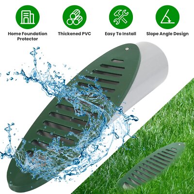 4 in Yard Drain Angled Slope Drainage French Drain Kit Patio for Pump ...