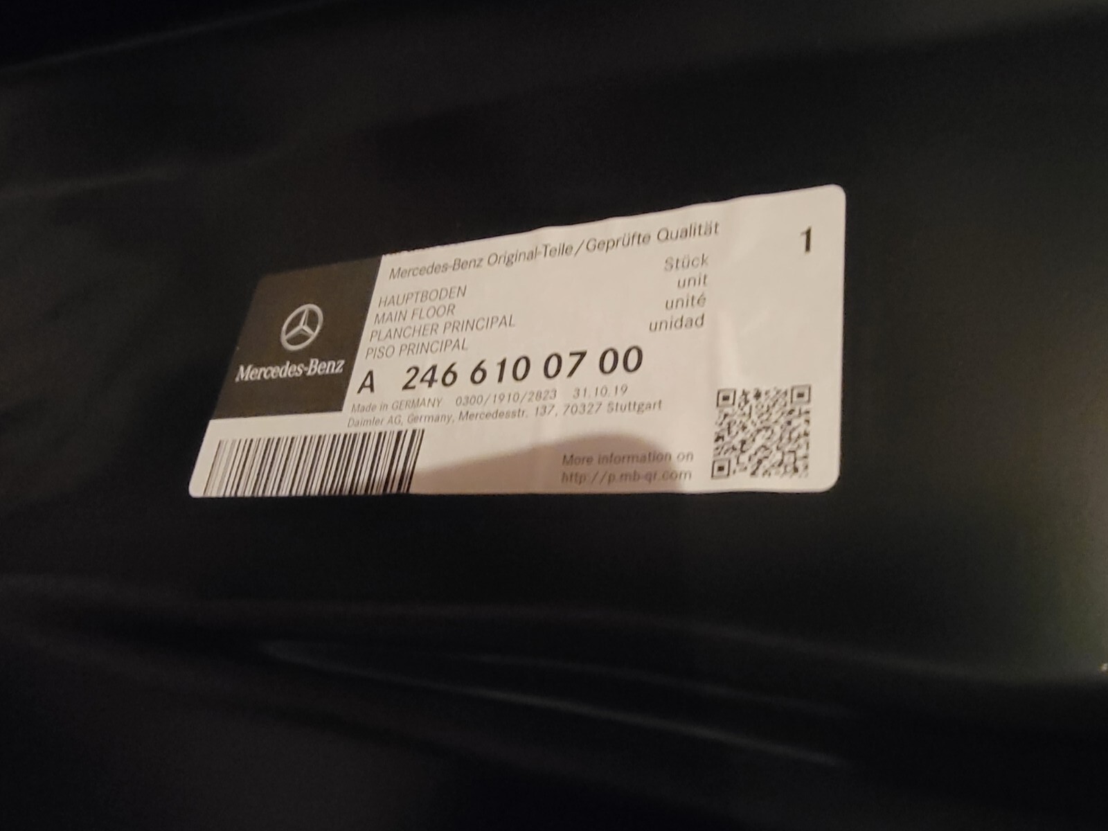 NEW Genuine Main Floor REAR LEFT MERCEDES B-Class W246 A2466100700 | eBay