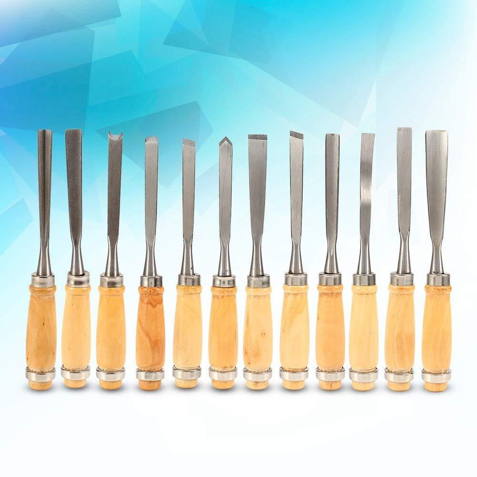 Wood Carving Hand Chisel Tool Professional Sculpting Gouges Set 12 Pcs ...