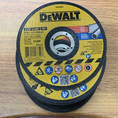 Dewalt DWA8051 Metal Cut off Wheel 4-1/2” X 7/8” X .045 - QTY-25 Wheels ...