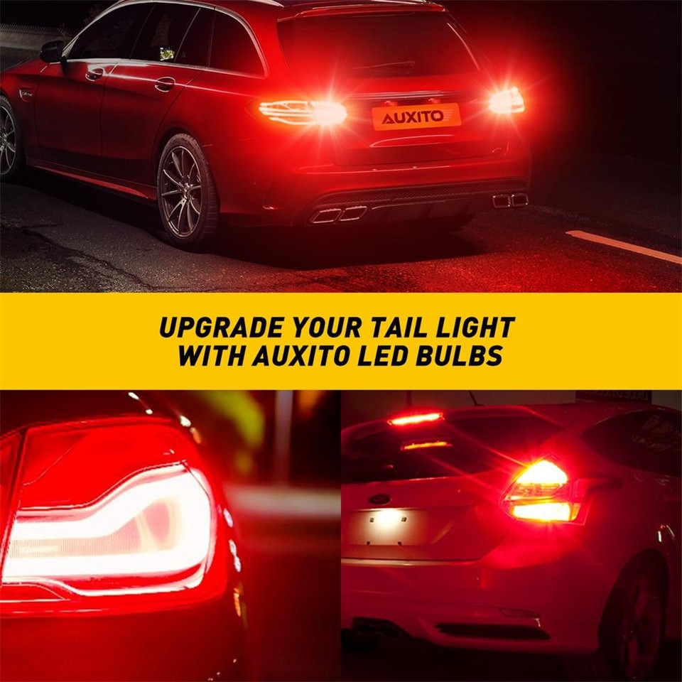 AUXITO 3157 LED Brake/Tail/Rear Turn Signal Light Bulb Lamp Red Error ...