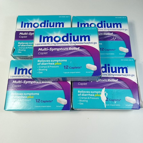 (5) Imodium Multi-Symptom Relief 12 Caplets 125 mg,EXP 7/25 To 12/26 | eBay