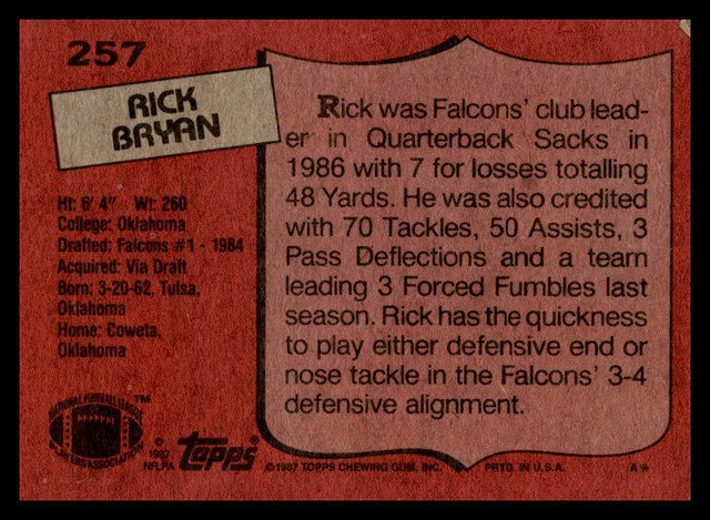 1987 Topps - #257 Rick Bryan for sale online | eBay