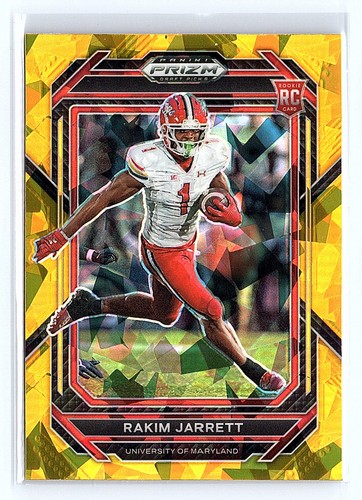 2023 Panini Prizm Draft Picks Rakim Jarrett Gold Ice #198 Rookie (RC ...